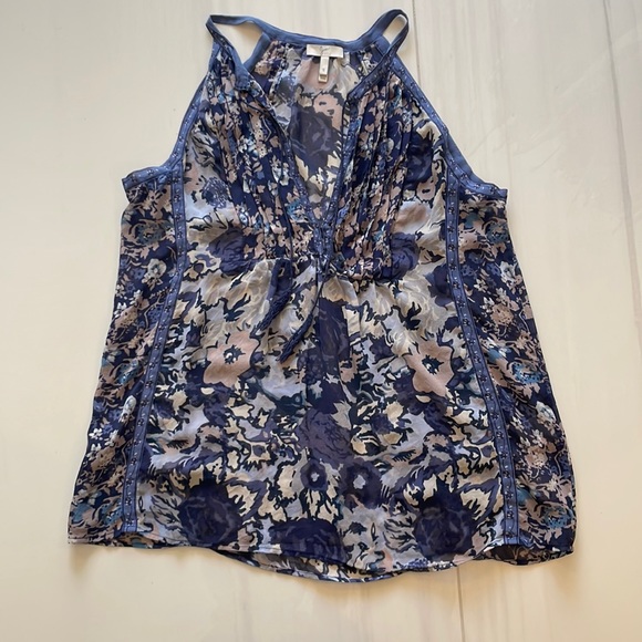 Joie | Tops | Joie Shara Sheer Floral Sleeveless Tank Top Blouse | Poshmark